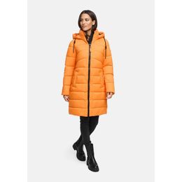 Winterjacke Marikoo "Kaltn&auml;schen", Damen, Gr. S, orange, Obermaterial: 100% Polyester; Futter: 100% Polyester; Wattierung: 100% Polyester; &Auml;rmelfutter: 100% Polyester, Jacken Winterjacke, mit abnehmbarer Kapuze und hochschlie&szlig;endem Kragen
