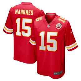 Footballtrikot Nike "Nike Trikot Kansas City Chiefs NFL Home Game Jersey Mahomes 15", Herren, Gr. XL, rot (mehrfarbig), 100% Polyester, Trikots