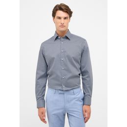 Langarmhemd Eterna "SLIM FIT", Herren, Gr. 37, Normalgrößen, navy, Twill, 100% Baumwolle, schmal, Manschette, Hemden, NON IRON (bügelfrei)