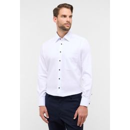 Langarmhemd Eterna "COMFORT FIT", Herren, Gr. 44, Normalgr&ouml;&szlig;en, wei&szlig;, 100% Baumwolle, normal, Manschette, Hemden, NON IRON (b&uuml;gelfrei)