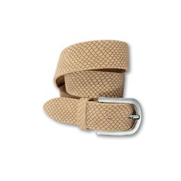 Lederg&uuml;rtel Silbergift "Lederg&uuml;rtel mit stylischer Animal-Pr&auml;gung", Damen, Gr. 100, beige, Rindsleder, G&uuml;rtel Lederg&uuml;rtel