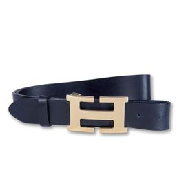 Koppelg&uuml;rtel Silbergift "Koppelg&uuml;rtel mit stylisch goldfarbener Designschlie&szlig;e", Damen, Gr. 80, marine, Rindsleder, G&uuml;rtel Koppelg&uuml;rtel