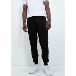 Sporthose Ellesse "BERTONI TRACK PANT", Herren, Gr. L, N-Gr, schwarz, Sweatware, Obermaterial: 50% Baumwolle, 50% Polyester, Hosen Sporthose
