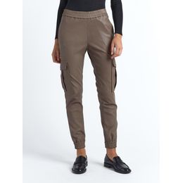 Lederhose Maze "4202139", Damen, Gr. S, US-Größen, braun (mud), Obermaterial: 100% Lammleder; Innenfutter: 96% Baumwolle, 4% Elasthan, Hosen