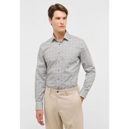 Langarmhemd Eterna "SLIM FIT", Herren, Gr. 40, Normalgrößen, blau, Twill, 100% Baumwolle, schmal, Manschette, Hemden, NON IRON (bügelfrei)