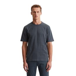 Marc O'Polo T-Shirt MARC O'POLO "aus hochwertiger Bio-Baumwolle", Herren, Gr. XS, blau (schwarz navy), Obermaterial: 100% Baumwolle, unifarben, Basic, Basic, Rundhals, normaler Saum, Shirts T-Shirt