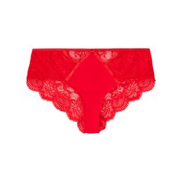 Stringpanty bonprix "String Panty", Damen, Gr. 40/42 (M), rot (erdbeere), Obermaterial: 91% Polyamid, 9% Elasthan. Spitze: 88% Polyamid, 12% Elasthan, unifarben, Unterhosen, String Panty