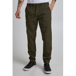 Chinohose Blend "BHNimbu", Herren, Gr. L, US-Gr&ouml;&szlig;en, forest night, Web, 97% Baumwolle, 3% Elasthan, unifarben, regular fit kn&ouml;chellang, Hosen Chinohose, L&auml;ssige Chinohose mit Tunnelzug