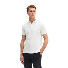Marc O'Polo Poloshirt MARC O'POLO "aus Organic Cotton-Stretch", Herren, Gr. M, wei&szlig;, Obermaterial: 95% Baumwolle, 5% Elasthan, unifarben, figurbetont, Rippb&uuml;ndchen, Shirts
