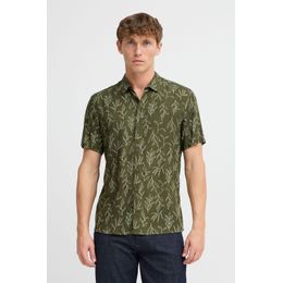 Kurzarmhemd Blend "BHace Shirt", Herren, Gr. XL, US-Gr&ouml;&szlig;en, olive night, 100% Viskose, gemustert, Basic normal, gerader Abschluss, Hemden, L&auml;ssiges Kurzarmhemd mit Print