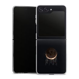 DeinDesign Galaxy Z Flip 5 Handy Hard Case Schutzh&uuml;lle transparent Smartphone Handy H&uuml;lle Moon Light Full Moon Hard Case