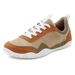 Lascana Sneaker Damen Gr&ouml;&szlig;e 40 beige / cognac / oliv / wei&szlig;
