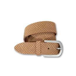 Lederg&uuml;rtel Silbergift "Lederg&uuml;rtel mit stylischer Animal-Pr&auml;gung", Damen, Gr. 100, hellbraun, Rindsleder, G&uuml;rtel Lederg&uuml;rtel