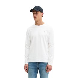 Marc O'Polo Langarmshirt MARC O'POLO "aus reiner Bio-Baumwolle", Herren, Gr. XL, weiß, Obermaterial: 100% Baumwolle, unifarben, Basic, figurbetont, Rundhals, Shirts