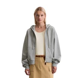 Marc O'Polo Sweatjacke MARC O'POLO "aus reinem Organic Cotton", Damen, Gr. L, light grau melange, Obermaterial: 100% Baumwolle, unifarben, relaxed fit, Rippbündchen, Sweatjacken Sweatjacke