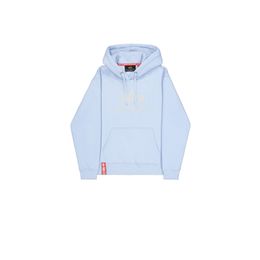 Hoodie Alpha Industries "Basic Hoodie BL", Herren, Gr. L, artic blau, Obermaterial: 80% Baumwolle, 20% Polyester, regular fit, Sweatshirts Hoodie