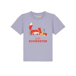 Watabout.kids Shirt 'Fuchs Gro&szlig;e Schwester' girl Purple size 134/146