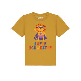 Watabout.kids Shirt 'L&ouml;we Superschwester' girl Yellow size 98/104