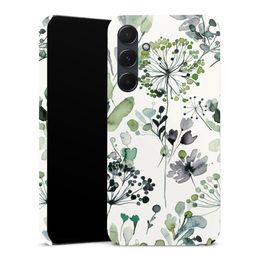 DeinDesign Galaxy A55 5G Handy Premium Case Smartphone Handyh&uuml;lle Schutzh&uuml;lle matt Flowers Water Colour Eukalyptus Premium Case