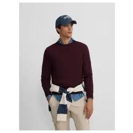 Silbon f&uuml;r Herren. 133599 Klassischer burgunderroter Pullover mit Rundhalsausschnitt (XXL), L&auml;ssig, Baumwolle, Bordeaux