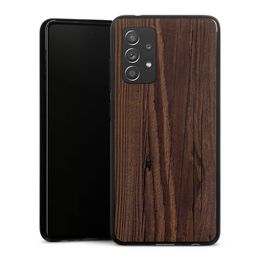 DeinDesign Galaxy A52s 5G Handy Silikon H&uuml;lle Case schwarz Handyh&uuml;lle Nut Tree Wooden Look Wood