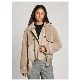 Pepe Jeans f&uuml;r Damen. PL402500 Beigefarbener Trenchcoat Fiona (M), L&auml;ssig, Baumwolle