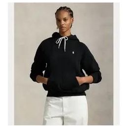 Polo Ralph Lauren f&uuml;r Damen. 211971698003 Shrunken Fit Fleece-Sweatshirt schwarz (M), L&auml;ssig, Baumwolle