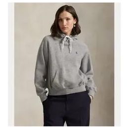 Polo Ralph Lauren f&uuml;r Damen. 211971698004 Fleece-Sweatshirt Shrunken Fit grau (XS), L&auml;ssig, Baumwolle