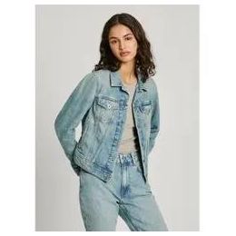 Pepe Jeans f&uuml;r Damen. PL402430MS2 Blaue schlanke Jacke (S), L&auml;ssig, Baumwolle, Denim