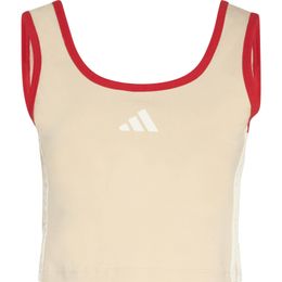 Adidas W Stadium Tank Tanktop Damen - beige - Gr. L - Baumwolle/Elastan