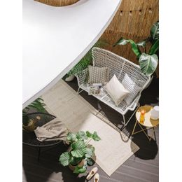 benuta Nest In- & Outdoor-L&auml;ufer Bronco Cream 80x250 cm - Teppich f&uuml;r Balkon, Terrasse & Garten
