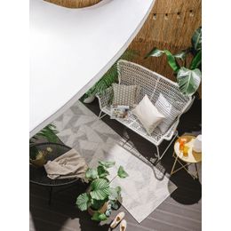 benuta Nest In- & Outdoor-L&auml;ufer Bronco Grau 80x250 cm - Teppich f&uuml;r Balkon, Terrasse & Garten