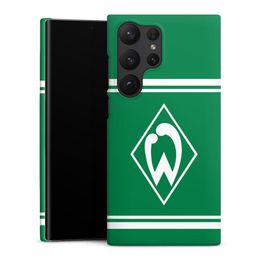 DeinDesign Galaxy S23 Ultra Handy Premium Case Smartphone Handyh&uuml;lle Schutzh&uuml;lle matt Sv Werder Bremen Official Licensed Product Logo Premium Case