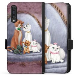 DeinDesign Galaxy A50 Handy Klapph&uuml;lle Handyh&uuml;lle aus Kunst Leder schwarz Flip Case Disney Official Licensed Product Aristocats Sideflip mit Lasche