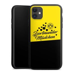 DeinDesign iPhone 11 Handy Premium Silikon H&uuml;lle Handyh&uuml;lle schwarz Case Bvb Dortmunder Girl Borussia Dortmund Silikon Premium Case