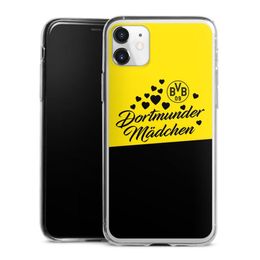 DeinDesign iPhone 11 Handy Slim Case Silikon Handyh&uuml;lle transparent H&uuml;lle extra d&uuml;nn Bvb Dortmunder Girl Borussia Dortmund Silikon Slim Case