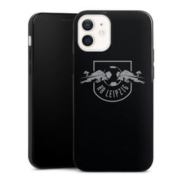 DeinDesign iPhone 12 mini Handy Slim Case extra d&uuml;nn Silikon Handyh&uuml;lle schwarz H&uuml;lle Official Licensed Product Logo Rb Leipzig Silikon Slim Case