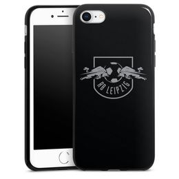 DeinDesign iPhone SE (2020) Handy Slim Case extra d&uuml;nn Silikon Handyh&uuml;lle schwarz H&uuml;lle Official Licensed Product Logo Rb Leipzig Silikon Slim Case