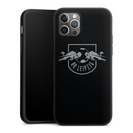 DeinDesign iPhone 12 Pro Handy Premium Silikon H&uuml;lle Handyh&uuml;lle schwarz Case Official Licensed Product Logo Rb Leipzig Silikon Premium Case