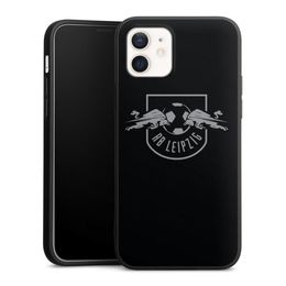DeinDesign iPhone 12 Handy Premium Silikon H&uuml;lle Handyh&uuml;lle schwarz Case Official Licensed Product Logo Rb Leipzig Silikon Premium Case