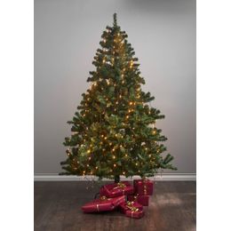 Eglo LED-Lichterkette "GOLDEN WARM WHITE - Weihnachtsdeko - Beleuchtung - Winterdeko", Flammen 360 Stk., Kabell&auml;nge 5m x Gesamtl&auml;nge 7m, gr&uuml;n,