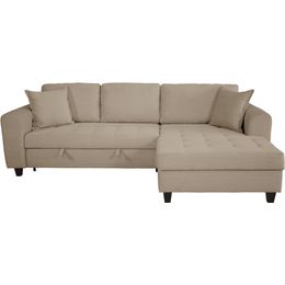 Ecksofa TRENDS BY HG, B:265cm H:86cm T:150cmb802 zoom 3 mink,, 92% Polyester;8% Nylon, Sofas, "MORITZ, L-Form"