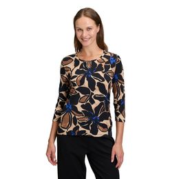 Betty Barclay Damen 3/4-Arm-Shirt "Damen mit Print", schwarz, Gr. 36, Jersey, Obermaterial: 95% Viskose, 5% Elasthan, Shirts