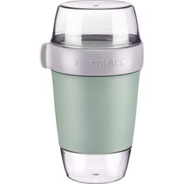 Westmark Mehrwegbecher, B:12,5cm H:21cm, gr&uuml;n, Lebensmittelaufbewahrungsbeh&auml;lter, M&uuml;sli-, Lunchbeh&auml;lter, To Go, 200 + 600 + 350 ml, Made in Germany