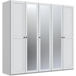 Kleiderschrank wimex, B:225cm H:236cm T:58cm, weiß, Schlafzimmer, Schränke, "New York mit Spiegeltüren", in 5 Breiten und 2 Höhen