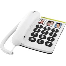 Doro Kabelgebundenes Telefon "Großtastentelefon PhoneEasy 331ph", weiß, Stationärtelefone, Fotowahltasten
