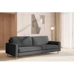 3-Sitzer Home Affaire, B:236cm H:85cm T:97cmdunkelgrau, 100% Polyester, Sofas, "Pinto Skandi,Maxi-Ausführung, 236 cm, Chenille, Struktur"