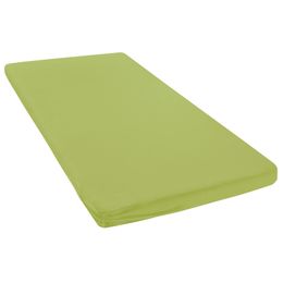 Spannbettlaken bellana, L:200cm, gr&uuml;n, Mako-Jersey, Obermaterial: 100% Baumwolle, Bettlaken, "Melone Topper in Gr. 90x200, 140x200 oder 180x200 cm",