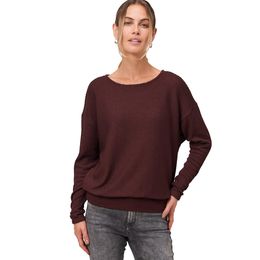 Zero Damen Kurzarmshirt "Damen strukturiert langarm"mystic berry, Gr. 36, Strukturmuster, Jersey, Obermaterial: 95% Polyester, 5% Elasthan, Shirts,
