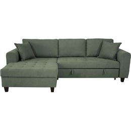 Ecksofa TRENDS BY HG, B:265cm H:86cm T:150cmd508 enjoy new 47 wintermoss,, 92% Polyester;8% Nylon, Sofas, "MORITZ, L-Form"